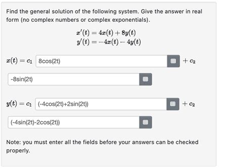Solved URGENT Find The General Solution Of The Following Chegg