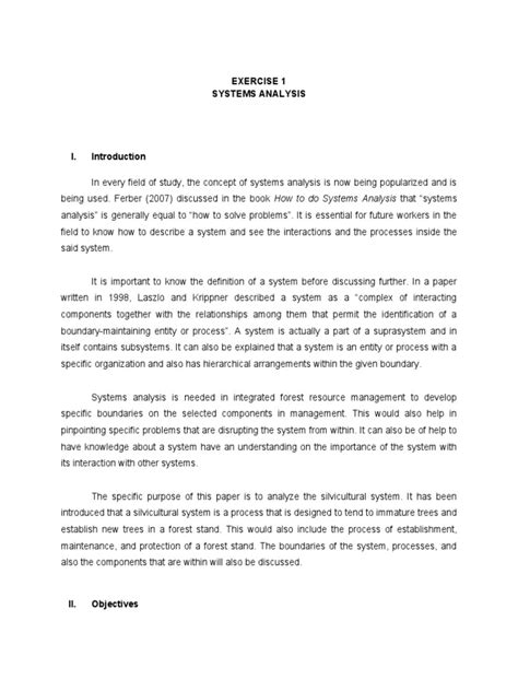 exercise 1 systems analysis pdf