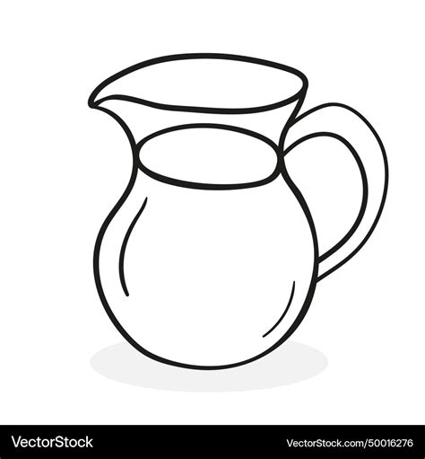 Hand Drawn Jug Of Milk Royalty Free Vector Image