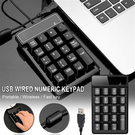 Deal Of The Day Mini Usb Wired Numeric Keypad 19 Keys Digital Keyboard Compact Layout Sleek