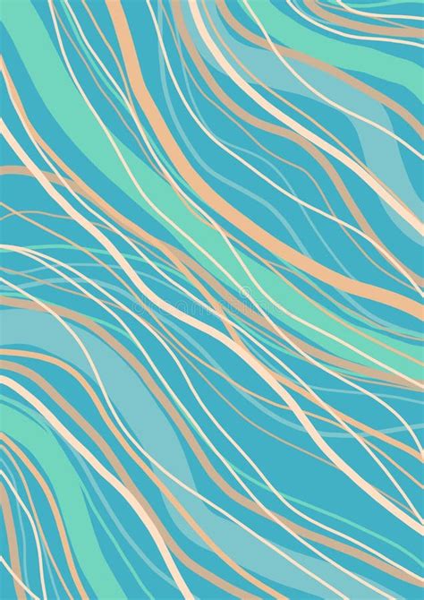 Light Brown Line Wave On Paper Background Illustration Stock