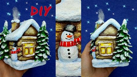 МК Ватный домик Игрушка на ёлочку Ватная игрушка Diy House Youtube