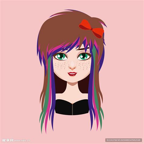 卡通女孩头像设计图动漫人物动漫动画设计图库昵图网
