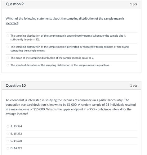 Solved Question 9 1 Pts Which Of The Following Statements Chegg Com