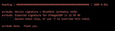 Signature Error When Burning Bootloader On ATMega AU Uploading Arduino Forum
