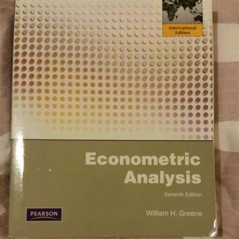 Ec4303 Textbook Econometric Analysis Greene Hobbies And Toys Books