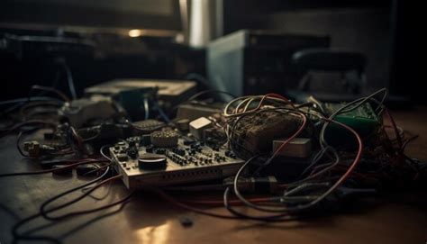 Premium Ai Image The Technician Disassembling The Old Computer Chip For Recycling Generated By Ai