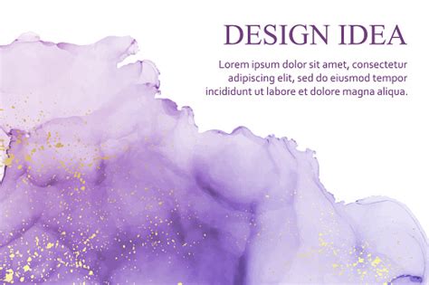 추상적인 보라색 잉크 웨이브와 흰색에 황금 튀는 수채화 배경 0명에 대한 스톡 벡터 아트 및 기타 이미지 0명 건강관리와 의술 고급 Istock