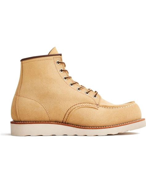 Red Wing Classic Moc Roughout Leather Boot In Natural For Men Lyst