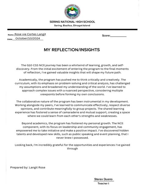 Reflections On G10 Css Ncll The G10 Css Ncll Journey Has Been A