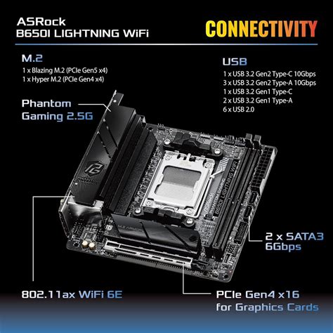 Asrock B650i Lightning Wifi Am5 Ryzen 7000 Amd B650 Sata 6gbs Mini Itx S Ddr5 Yaxa Colombia