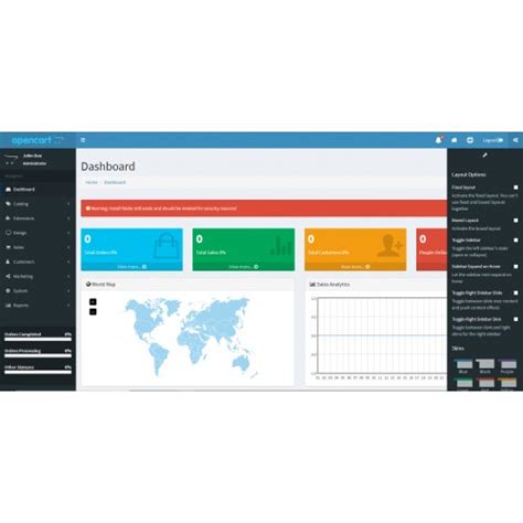 opencart opencart admin theme adminlte integration