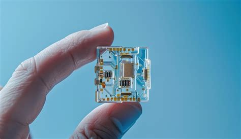 Premium Photo Intricate Details Of A Miniature Transparent Circuit Board Held Gently