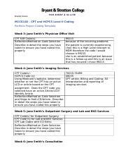 MCCG Portfolio Project Coding Template REV Docx Brandy Brown MCCG CPT And HCPCS