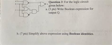 solved question 3 for the logic circuit given below 3