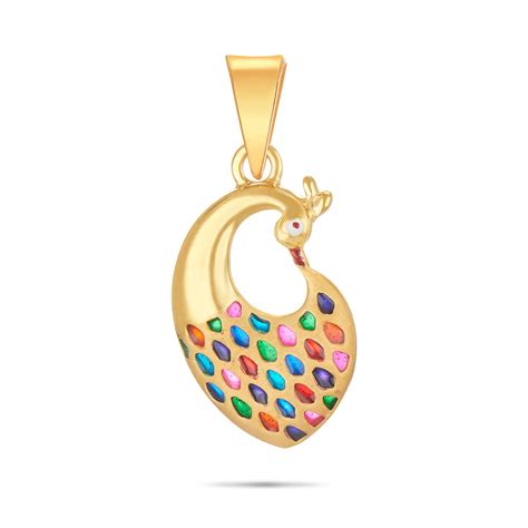 Gorgeous Peacock Gold Pendant