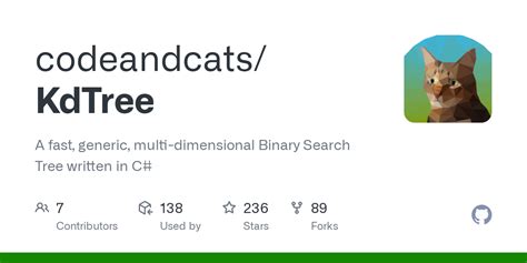 Github Codeandcatskdtree A Fast Generic Multi Dimensional Binary