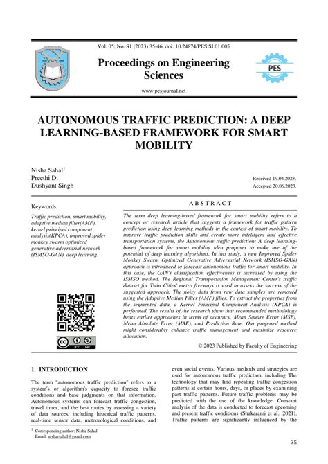 pdf autonomous traffic prediction a deep learning based framework