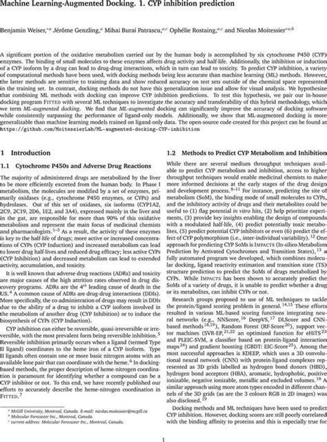 Final Version Of Machine Learning Augmented Docking On Chemrxiv Benjamin Weiser Posted On