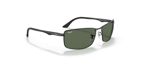 Ray Ban Rb3498 Sunglasses With Green Lenses And Black Frame Opsm