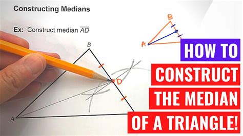 constructing a median of a triangle youtube