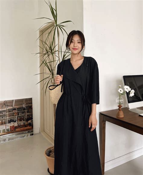 델라 로브 루즈핏 노카라 투웨이 셔츠 커버업 롱원피스 2color