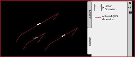 Oblique Dimension Continuous Setting AutoCAD D Drafting Object Properties Interface