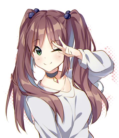 عکس پروفایل دخترونه انیمه خفن با موهای دم موشی بلند