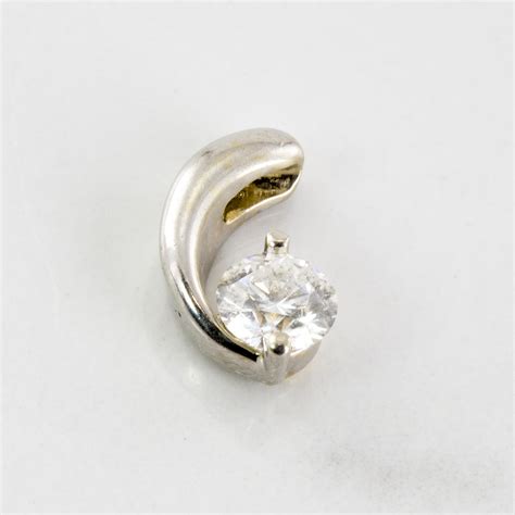 Bezel Set Diamond Pendant 156ct Si2 Kl