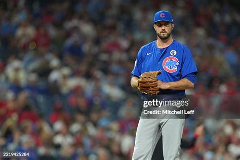 Drew Pomeranz Of The Chicago Cubs Looks On Against The Philadelphia