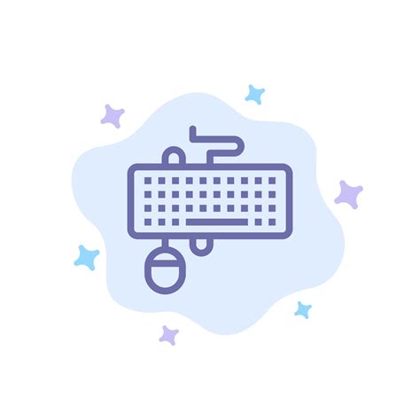 Device Interface Keyboard Mouse Obsolete Blue Icon On Abstract Cloud Background 14373778 Vector