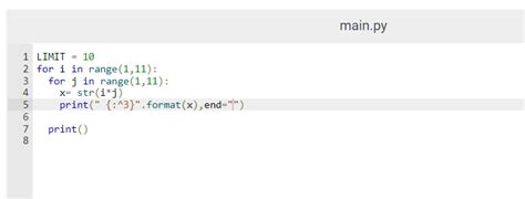 Solved LAB Multiplication Table Write A Program Using Chegg