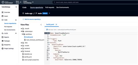 Integrating Sonarcloud With Amazon Codecatalyst For Code Analysis Sonar