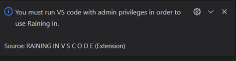 Getting You Must Run Vs Code With Admin Privileges In Order To Use