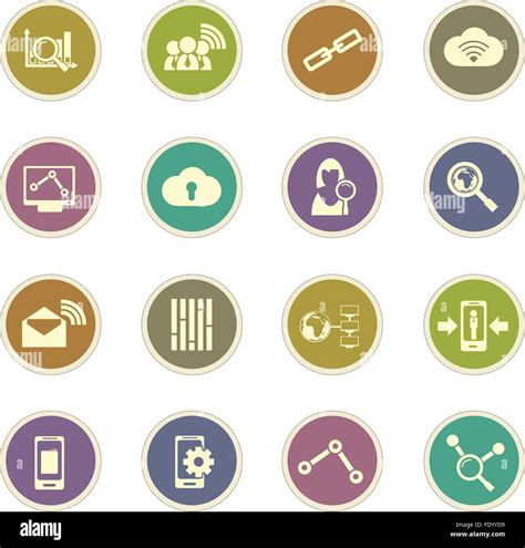 Data Analytic And Social Network Icons Stock Vector Image And Art Alamy