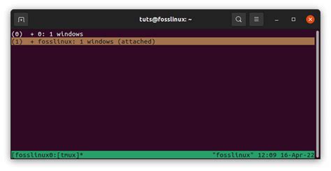how to list and attach tmux sessions foss linux