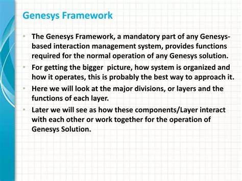 Genesys Framework Pptx Operating Systems Computer Software And