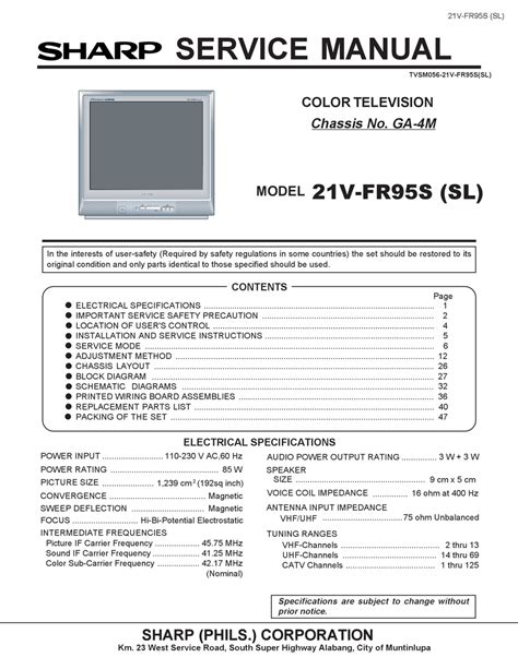 Sharp Tv Schematic Diagram Circuit Circuit Diagram