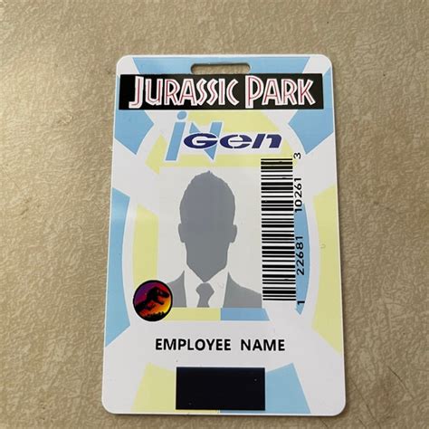 Jurassic Park Employee Badge Etsy