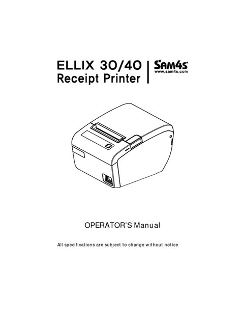 Sam4s Ellix 30 40 Pdf Electrical Connector Electromagnetic