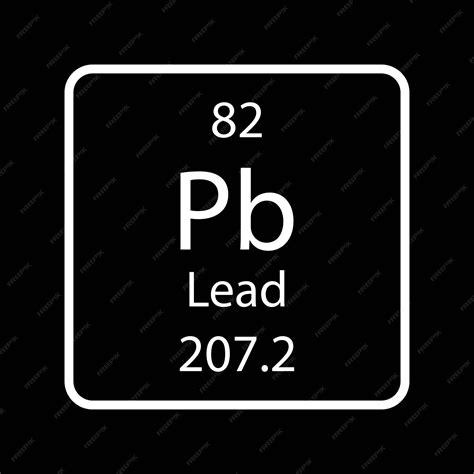 Premium Vector Lead Symbol Chemical Element Of The Periodic Table