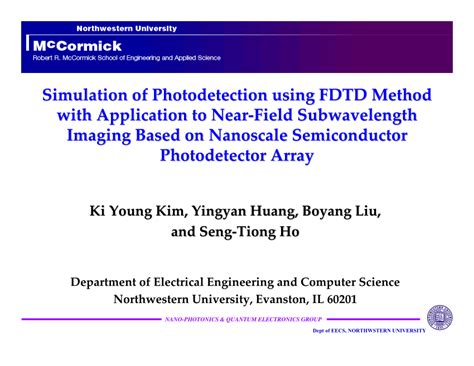 PDF Simulation Of Photodetection Using FDTD Method With Application To Near Field