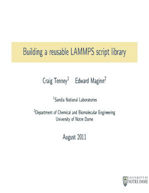 Fillable Online Lammps Sandia Building A Reusable LAMMPS Script Library Presentation Lammps