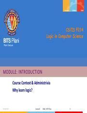Introduction To Logic In Computer Science Why Learn Logic And Course Hero