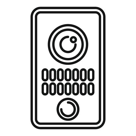 electronic intercom system with camera and keypad for secure access control 49062985 vector art