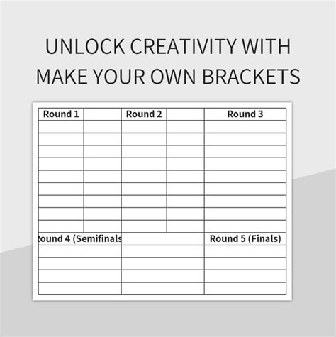 Free Make Your Own Bracket Templates For Google Sheets And Microsoft Excel Slidesdocs