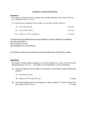 Edexcel A Level Statistics8 Normal Distribution Probabilities And