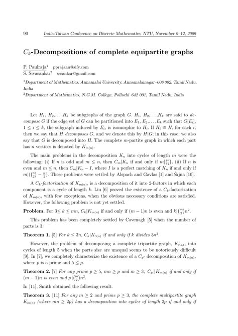 pdf ck decomposition s of complete equipartite graphs