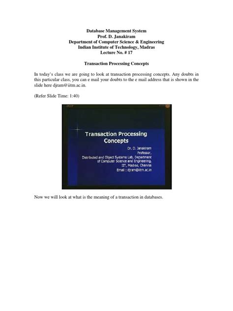 Lec 17 Pdf Database Transaction Debits And Credits