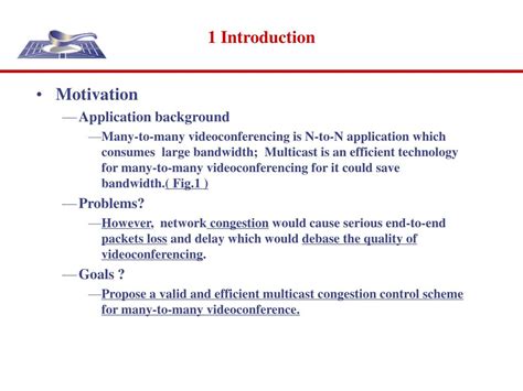 Ppt Multicast Congestion Control On Many To Many Videoconferencing Powerpoint Presentation